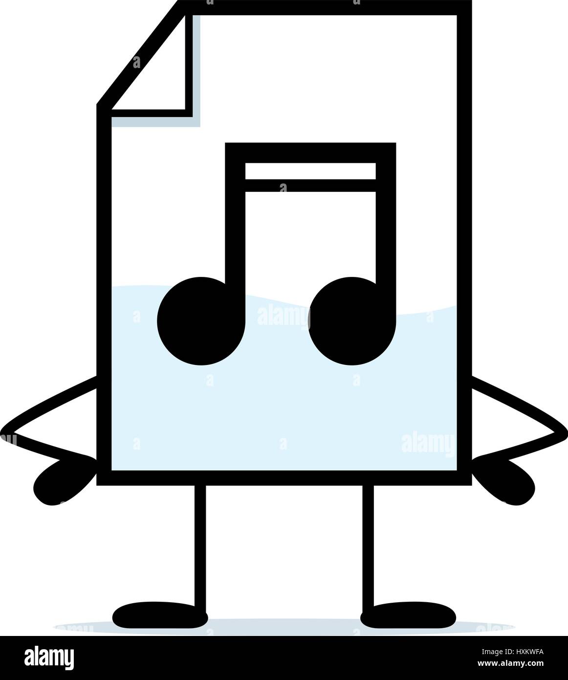 A cartoon illustration of an audio file standing Stock Vector Image ...