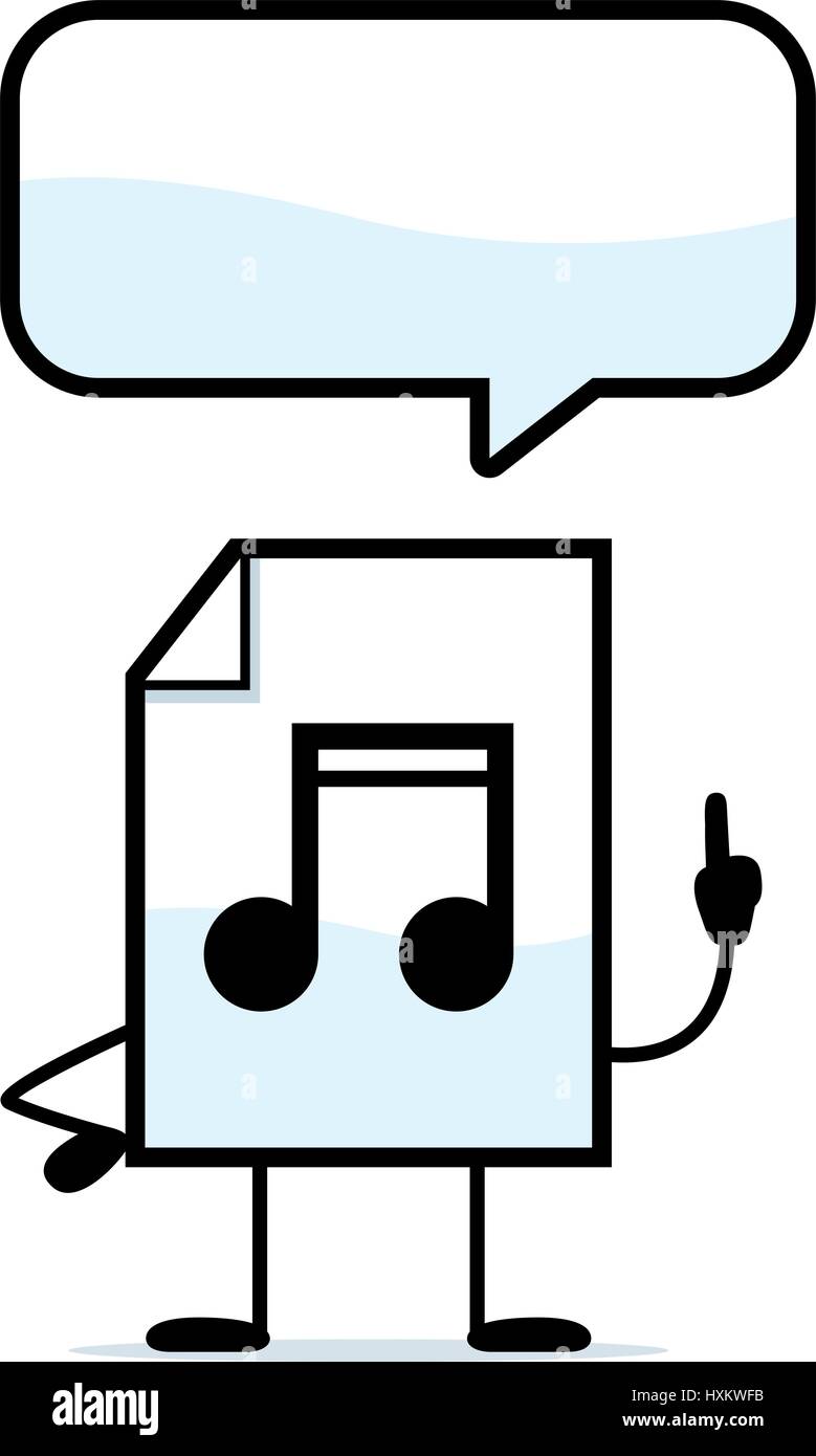 A cartoon illustration of an audio file talking Stock Vector Image ...