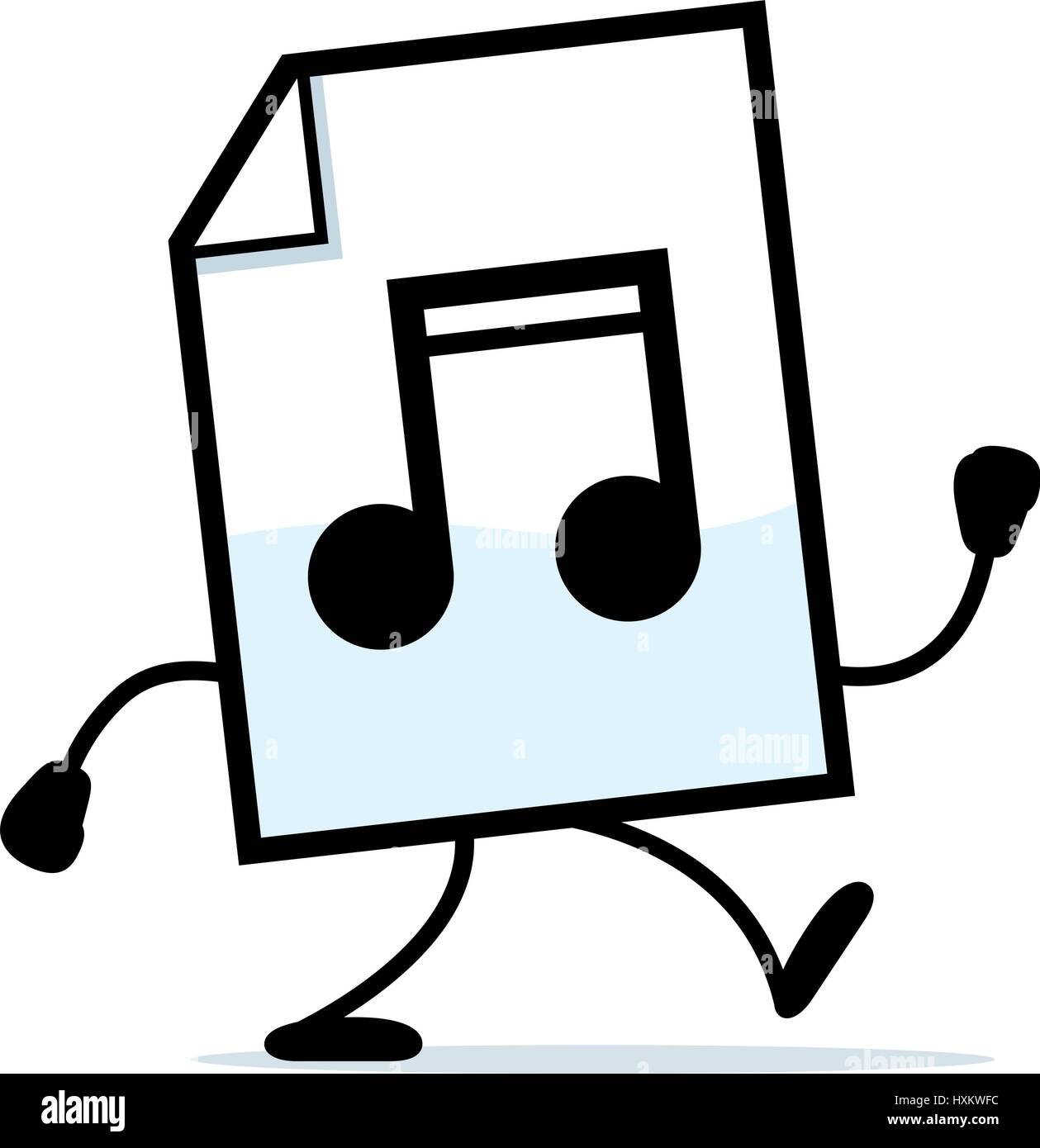 A cartoon illustration of an audio file walking Stock Vector Image ...