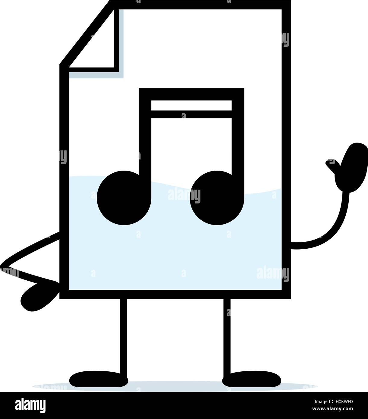 A cartoon illustration of an audio file waving Stock Vector Image & Art ...