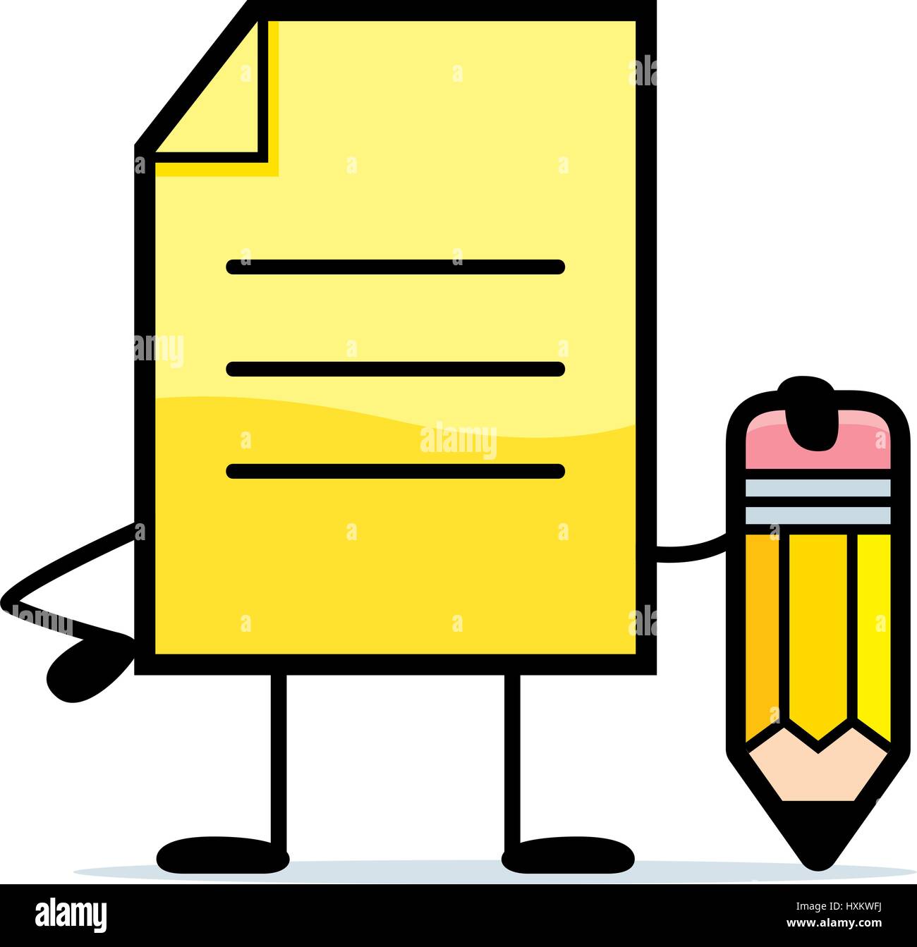 Yellow pencil clipart hi-res stock photography and images - Alamy