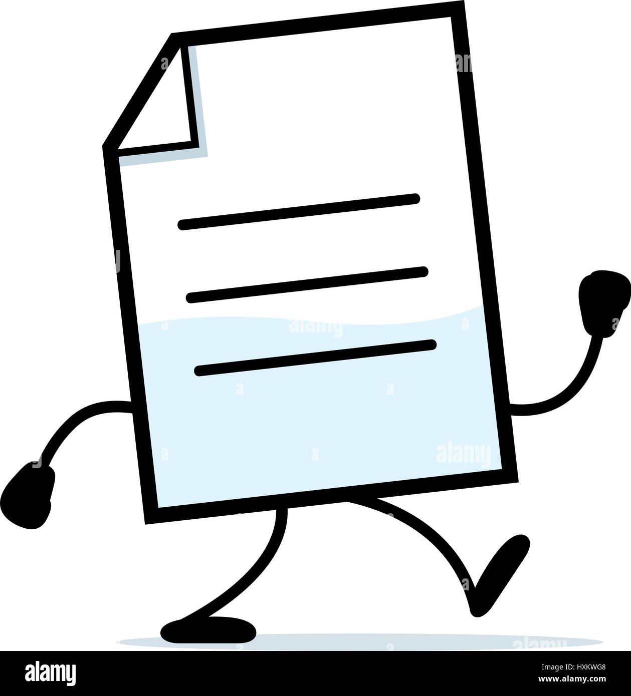 A cartoon illustration of a document walking Stock Vector Image & Art ...