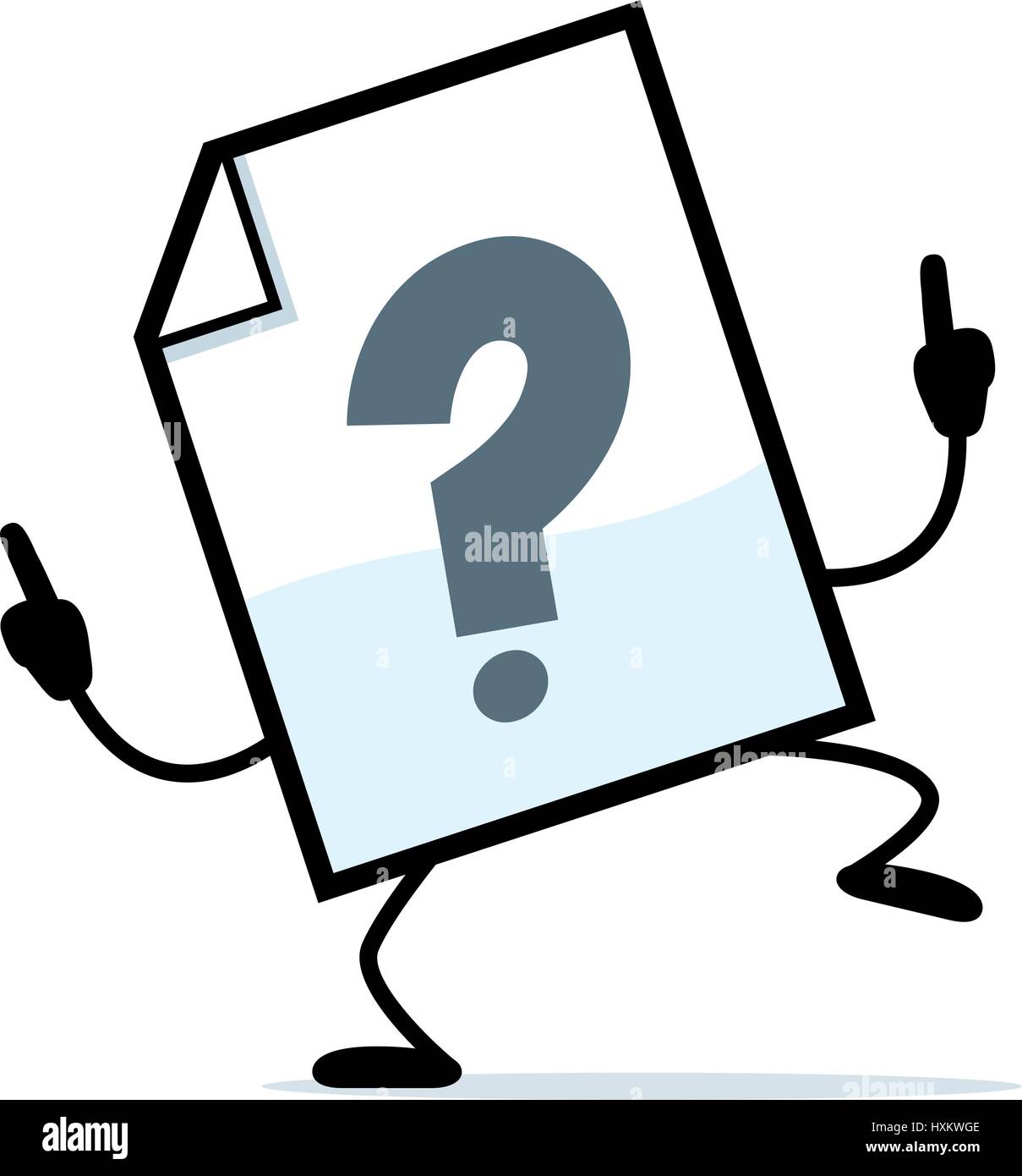 A cartoon illustration of an unknown file dancing Stock Vector Image ...