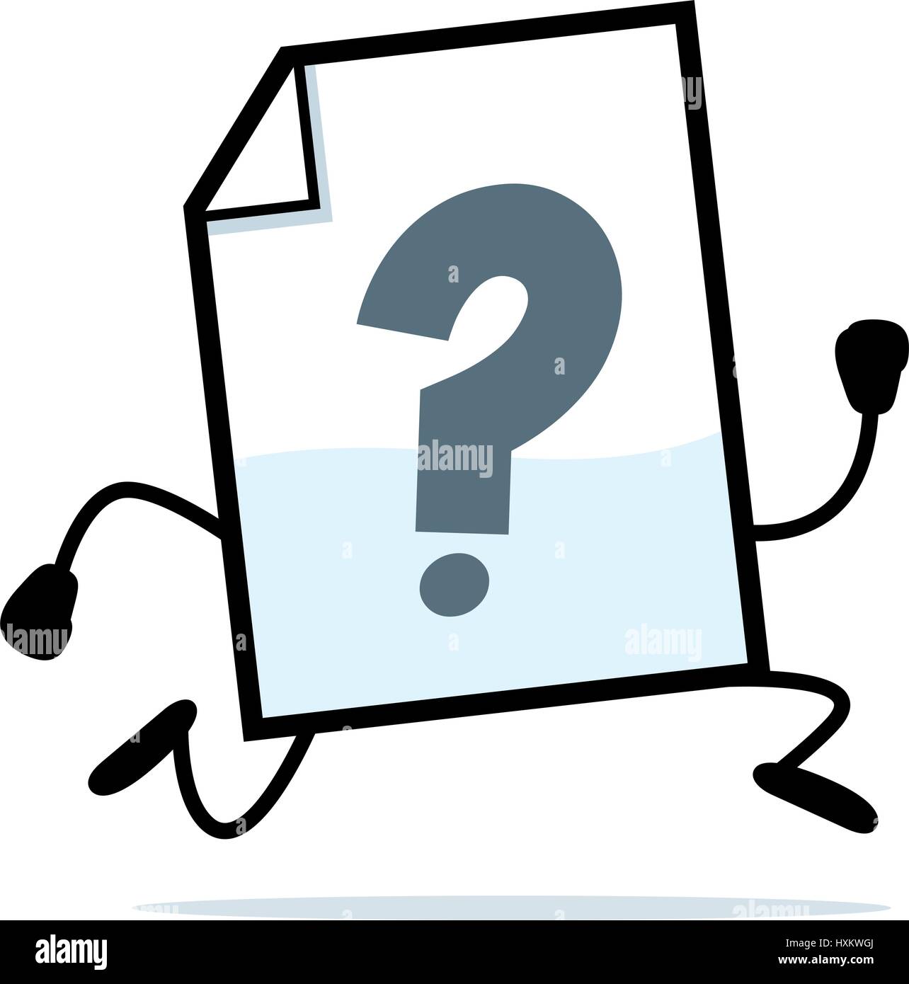 A cartoon illustration of an unknown file running Stock Vector Image ...