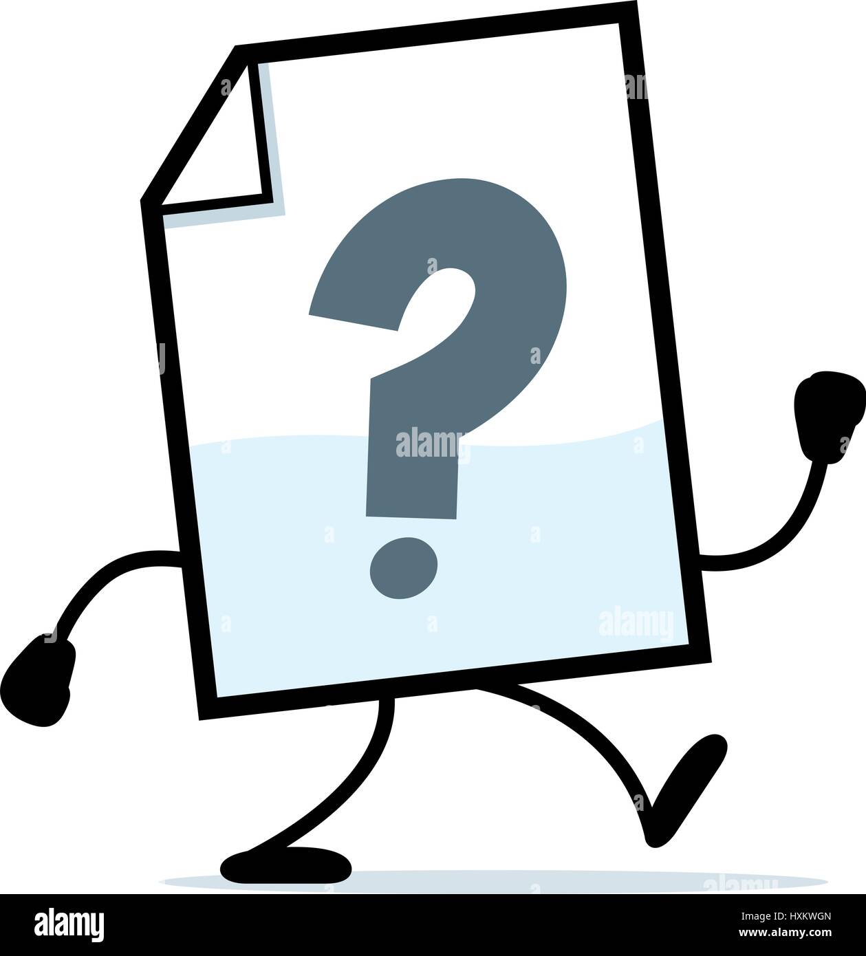 A cartoon illustration of an unknown file walking Stock Vector Image ...