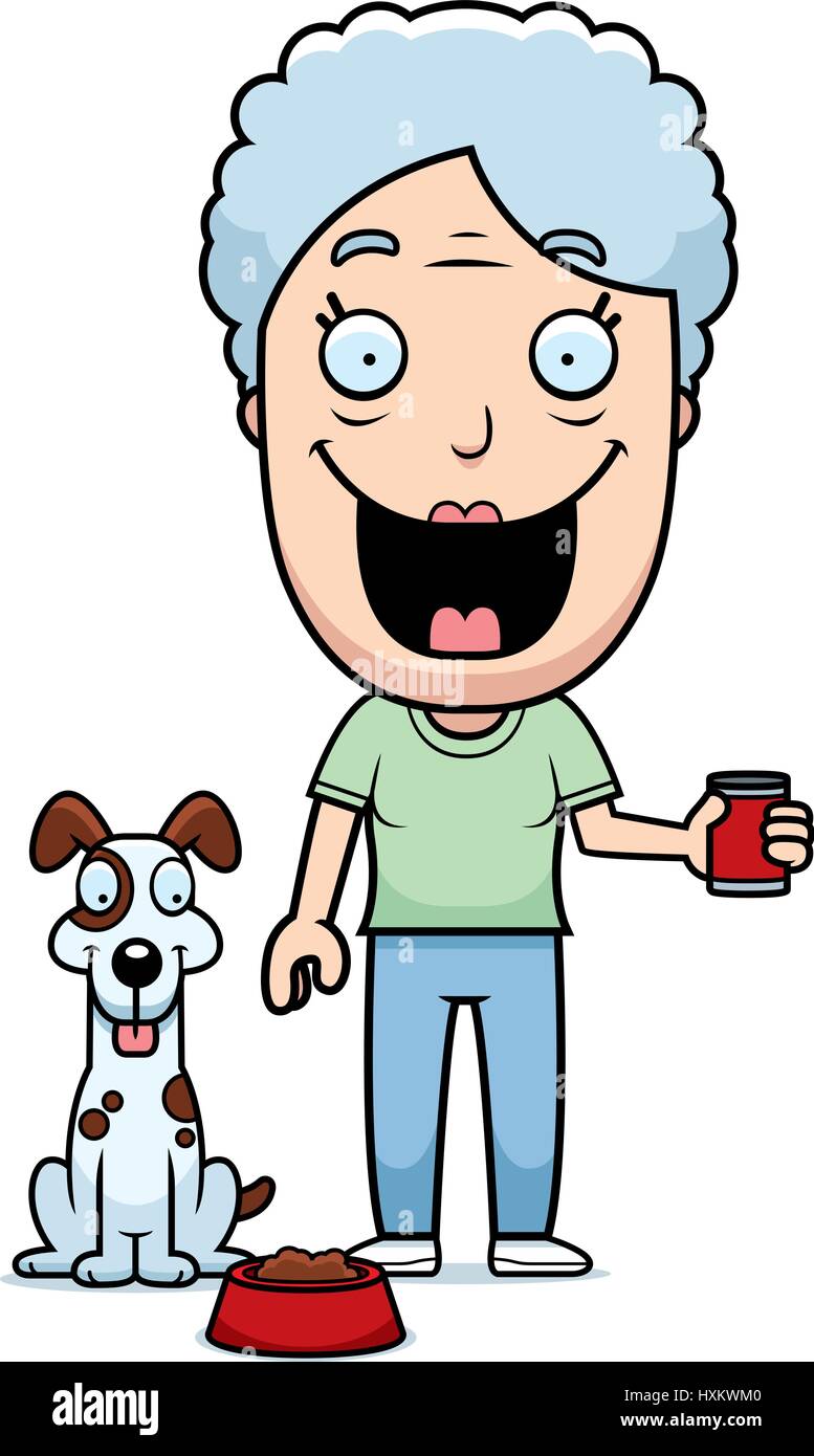 Girl Feeding The Dog Clipart