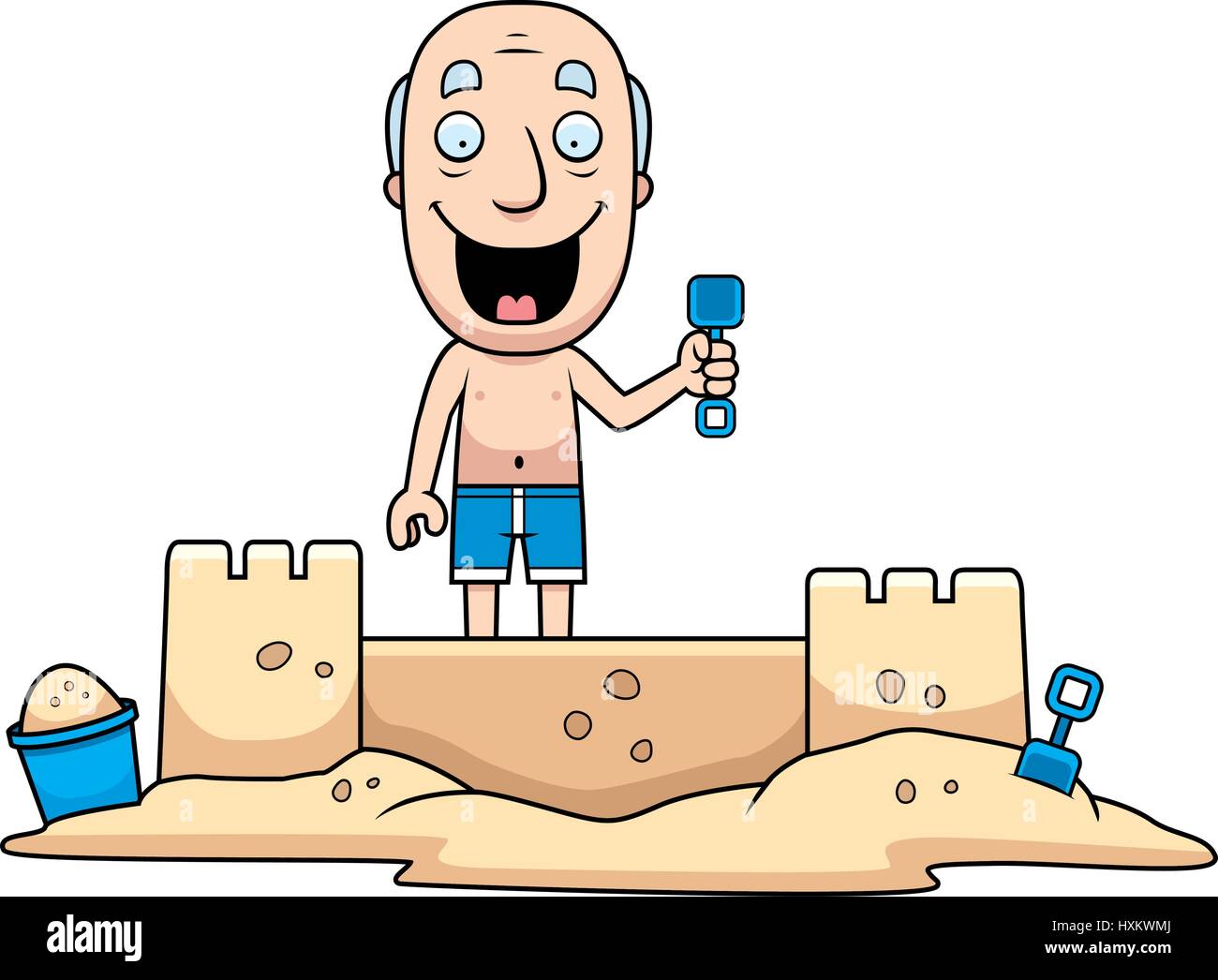Building A Sand Castle Clip Art