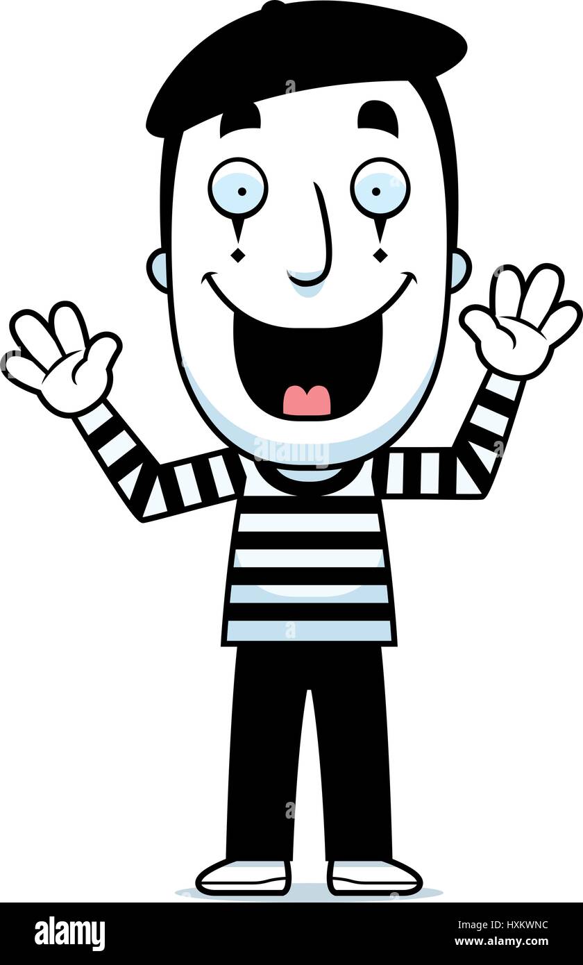 A cartoon illustration of a mime smiling Stock Vector Image & Art - Alamy