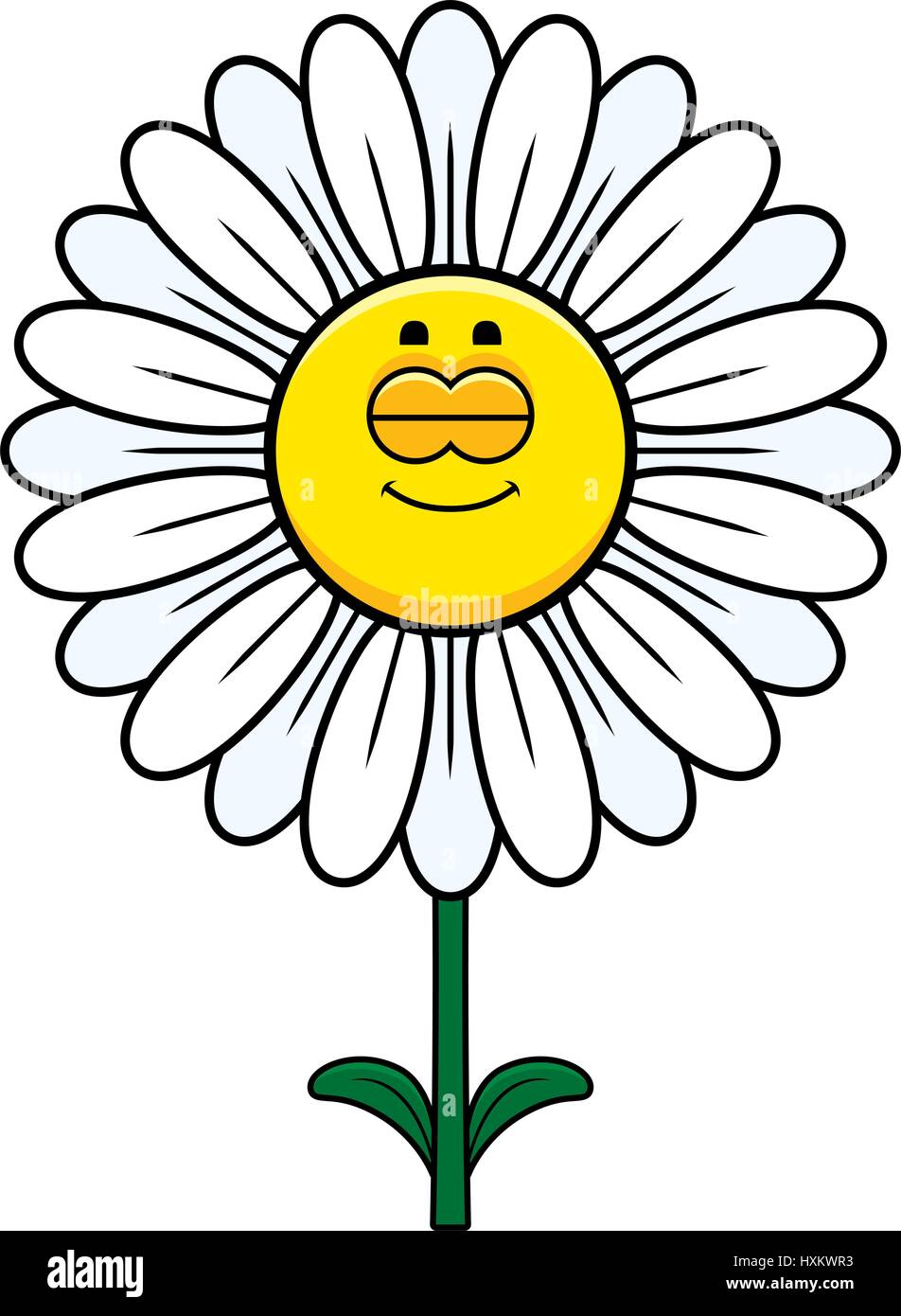 A cartoon illustration of a daisy sleeping Stock Vector Image & Art - Alamy
