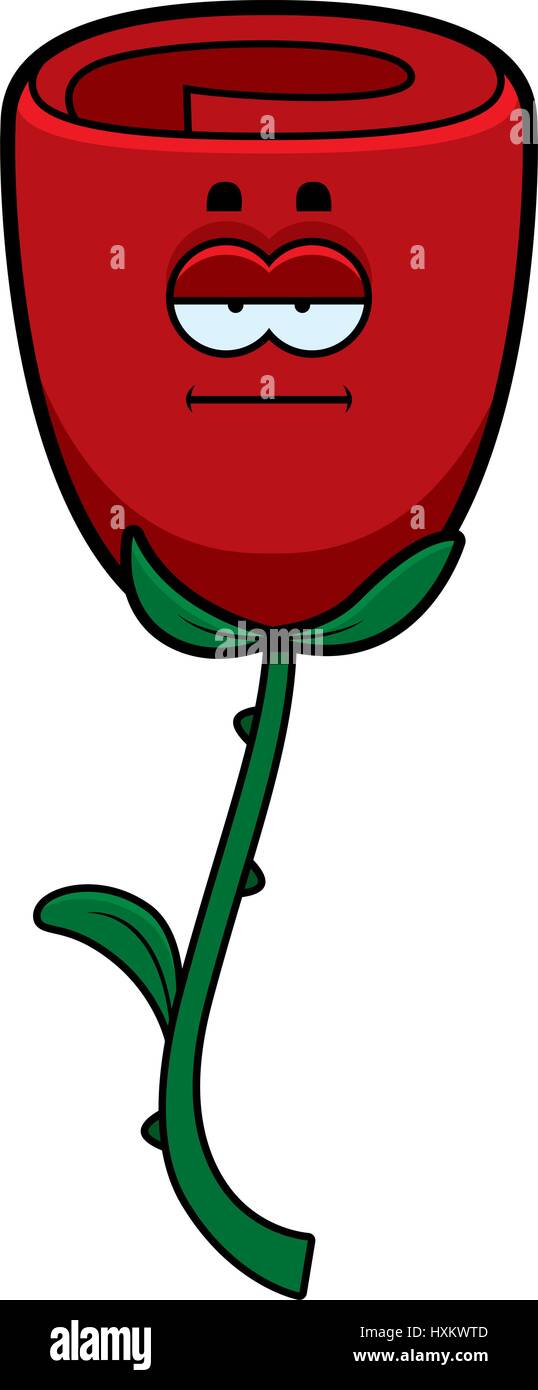 A cartoon illustration of a rose looking calm Stock Vector Image & Art ...