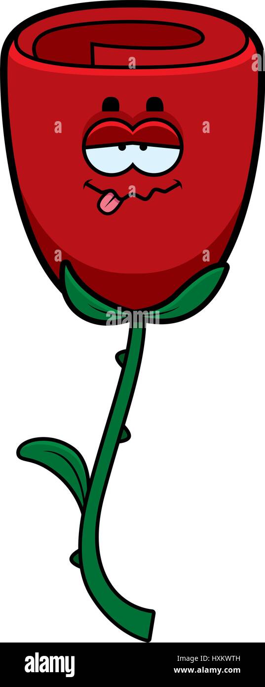 A cartoon illustration of a rose looking sick Stock Vector Image & Art ...