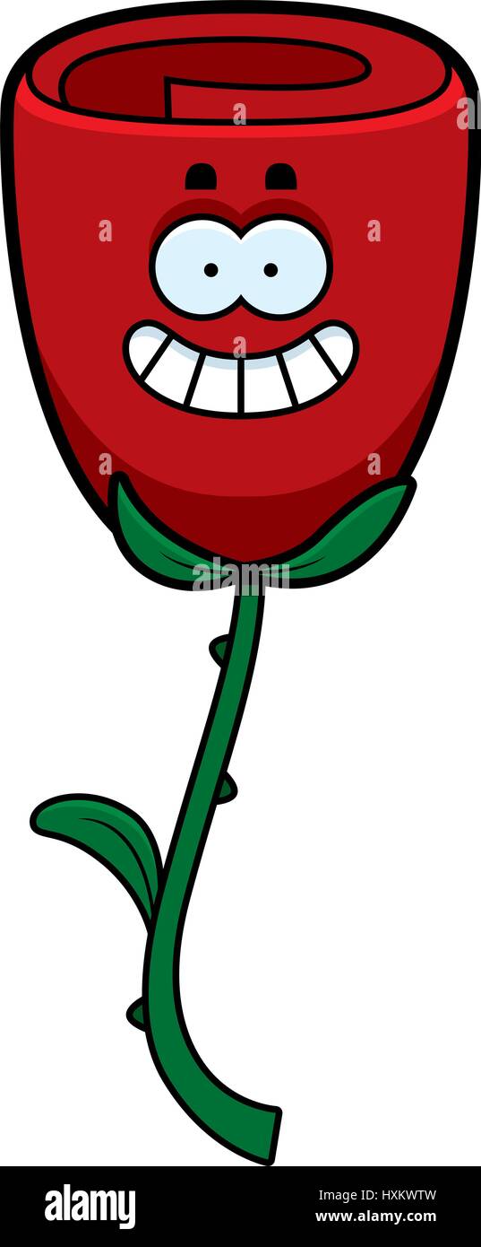 A cartoon illustration of a rose looking happy Stock Vector Image & Art ...