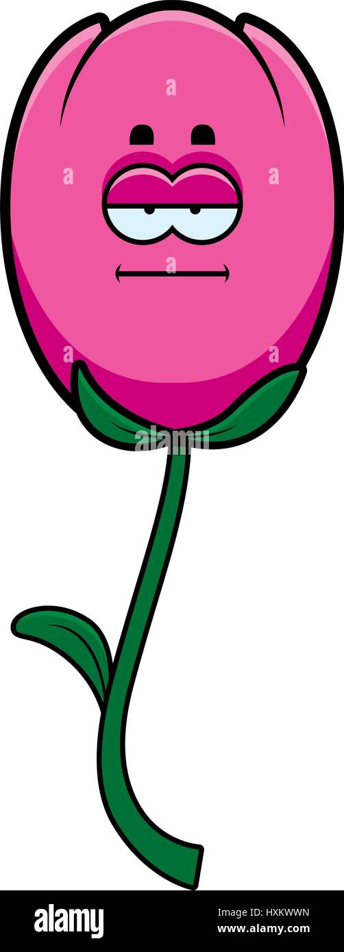 A cartoon illustration of a tulip looking calm Stock Vector Image & Art ...