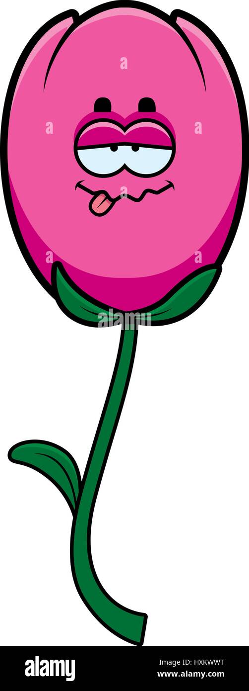 A cartoon illustration of a tulip looking sick Stock Vector Image & Art ...
