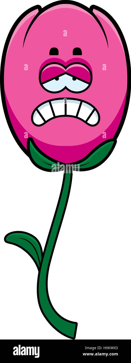 A cartoon illustration of a tulip looking sad Stock Vector Image & Art ...