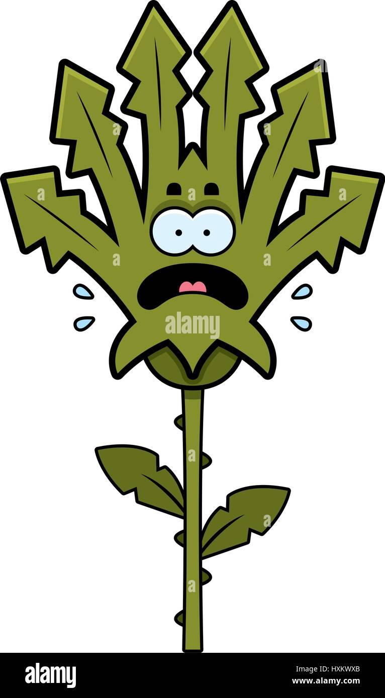 A cartoon illustration of a weed looking scared Stock Vector Image ...