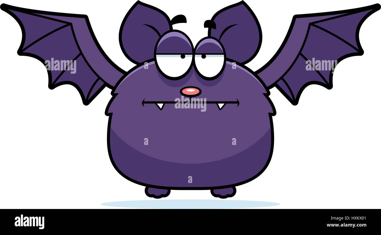 A cartoon illustration of a bat looking calm Stock Vector Image & Art ...