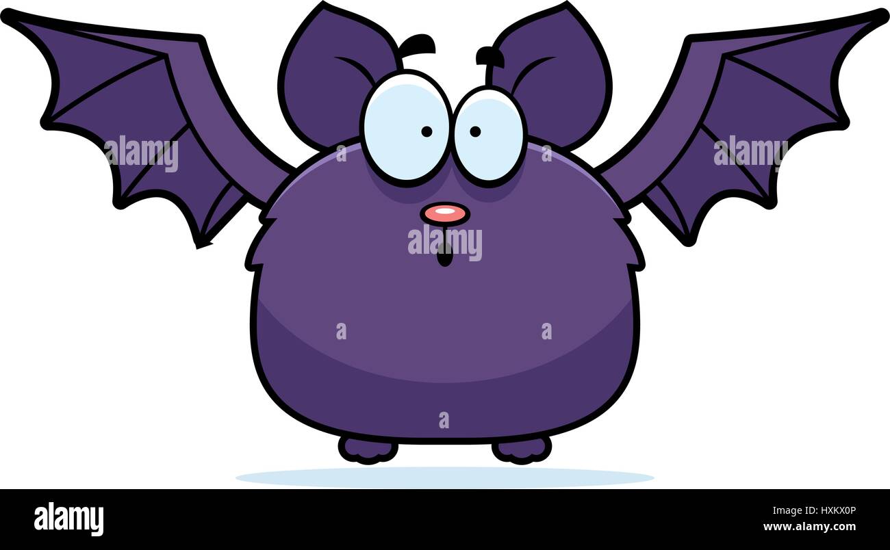 A cartoon illustration of a bat looking surprised Stock Vector Image ...