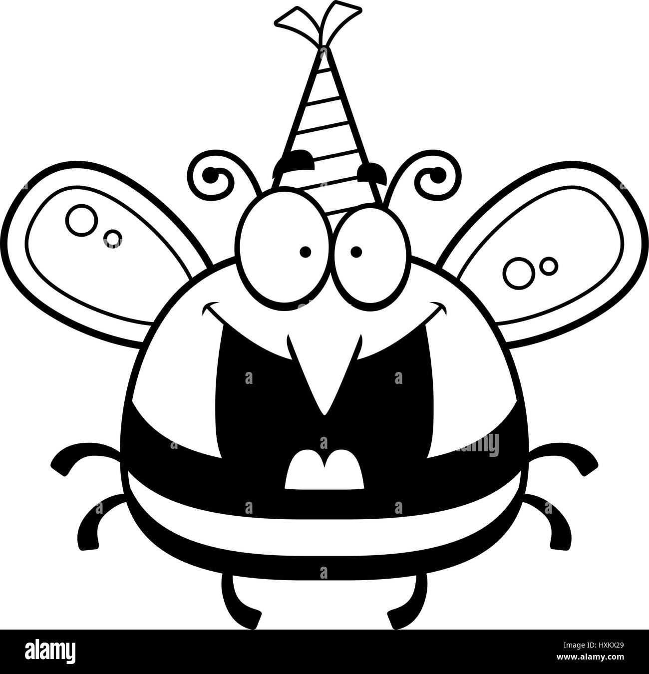 Cartoon illustration bee party hat hi-res stock photography and images ...