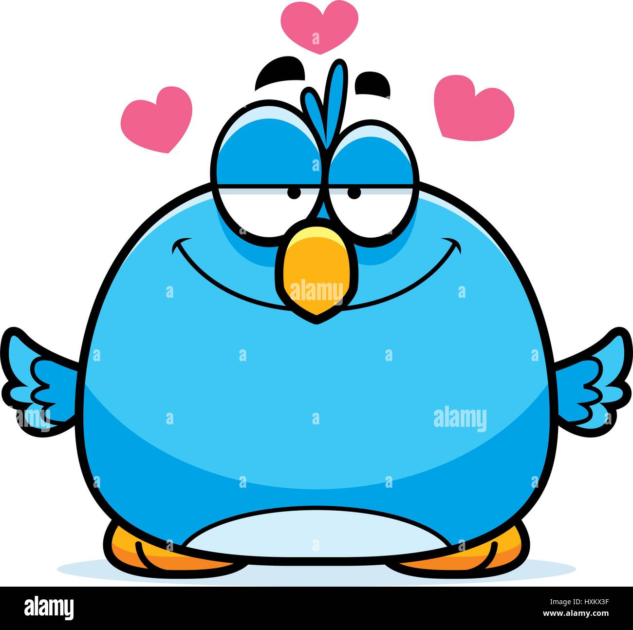 A cartoon illustration of a bluebird in love Stock Vector Image & Art ...