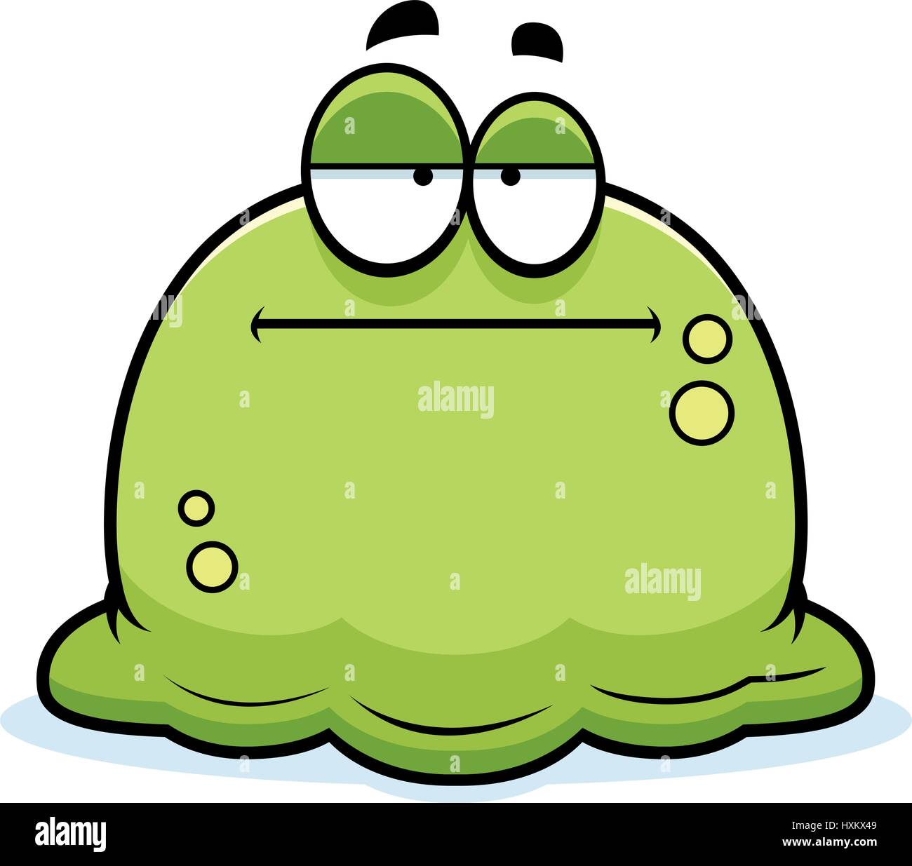 A cartoon illustration of a booger looking bored Stock Vector Image ...