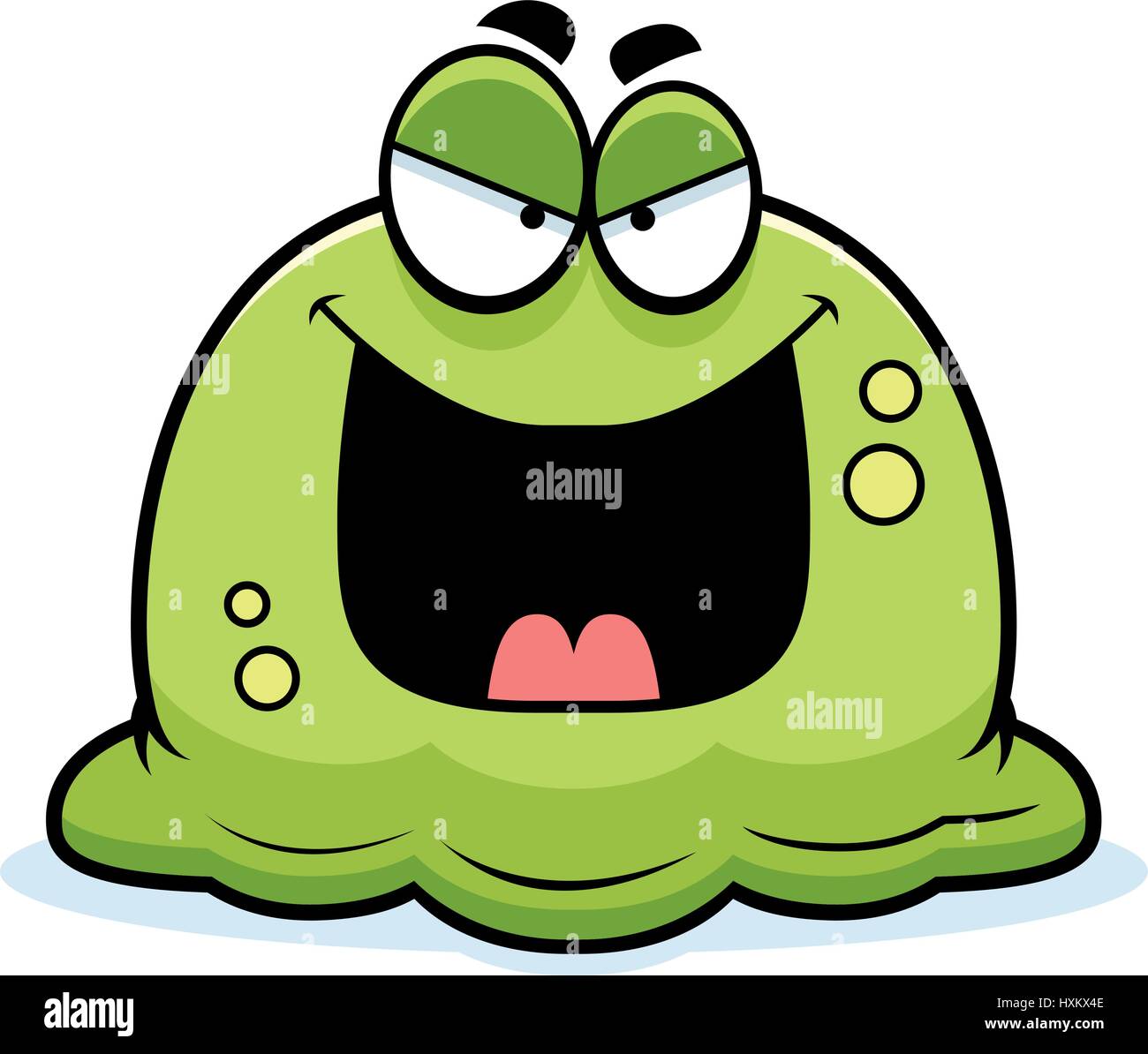 A cartoon illustration of an evil looking booger Stock Vector Image ...