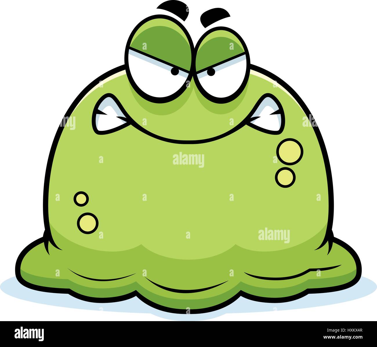 A cartoon illustration of a booger looking angry Stock Vector Image ...