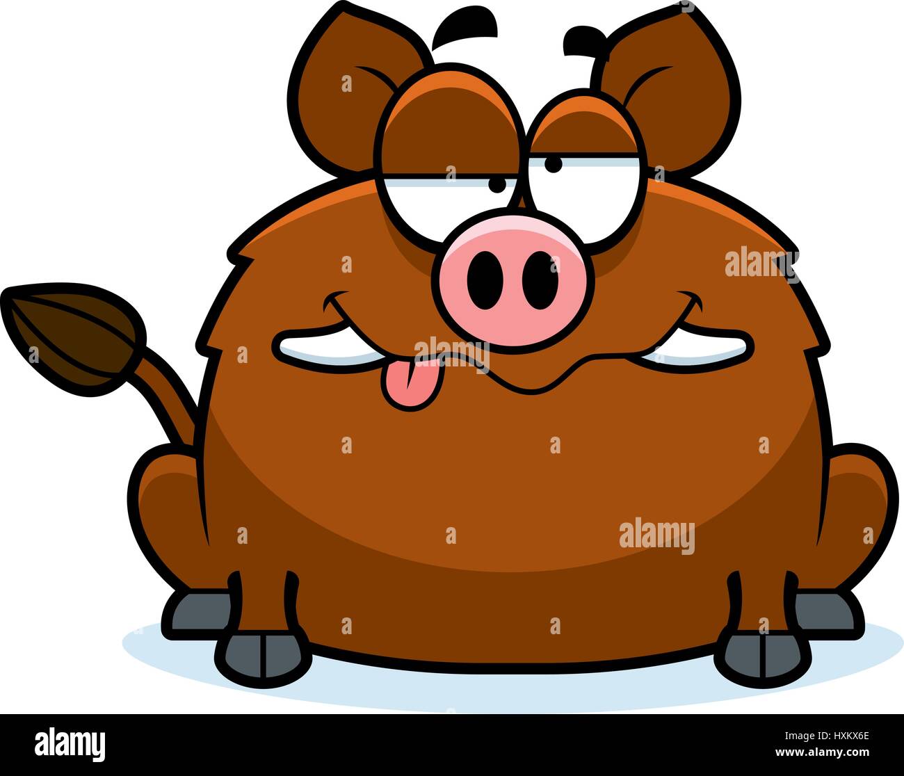 A cartoon illustration of a boar looking drunk Stock Vector Image & Art ...