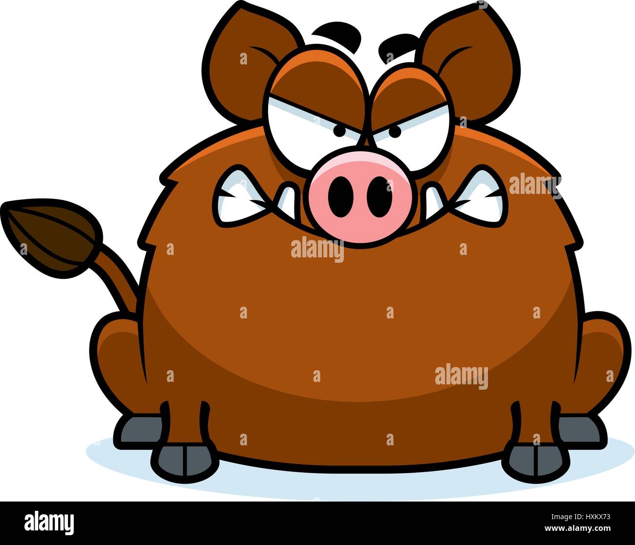 A cartoon illustration of a boar looking angry Stock Vector Image & Art ...
