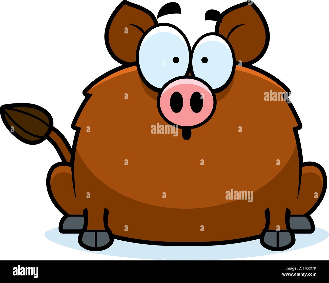 A cartoon illustration of a boar looking surprised Stock Vector Image ...
