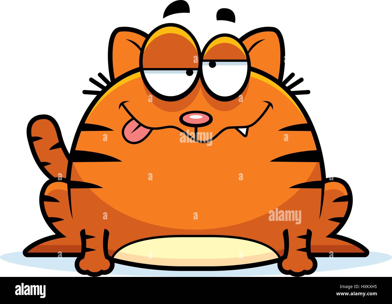 A cartoon illustration of a cat looking intoxicated Stock Vector Image ...