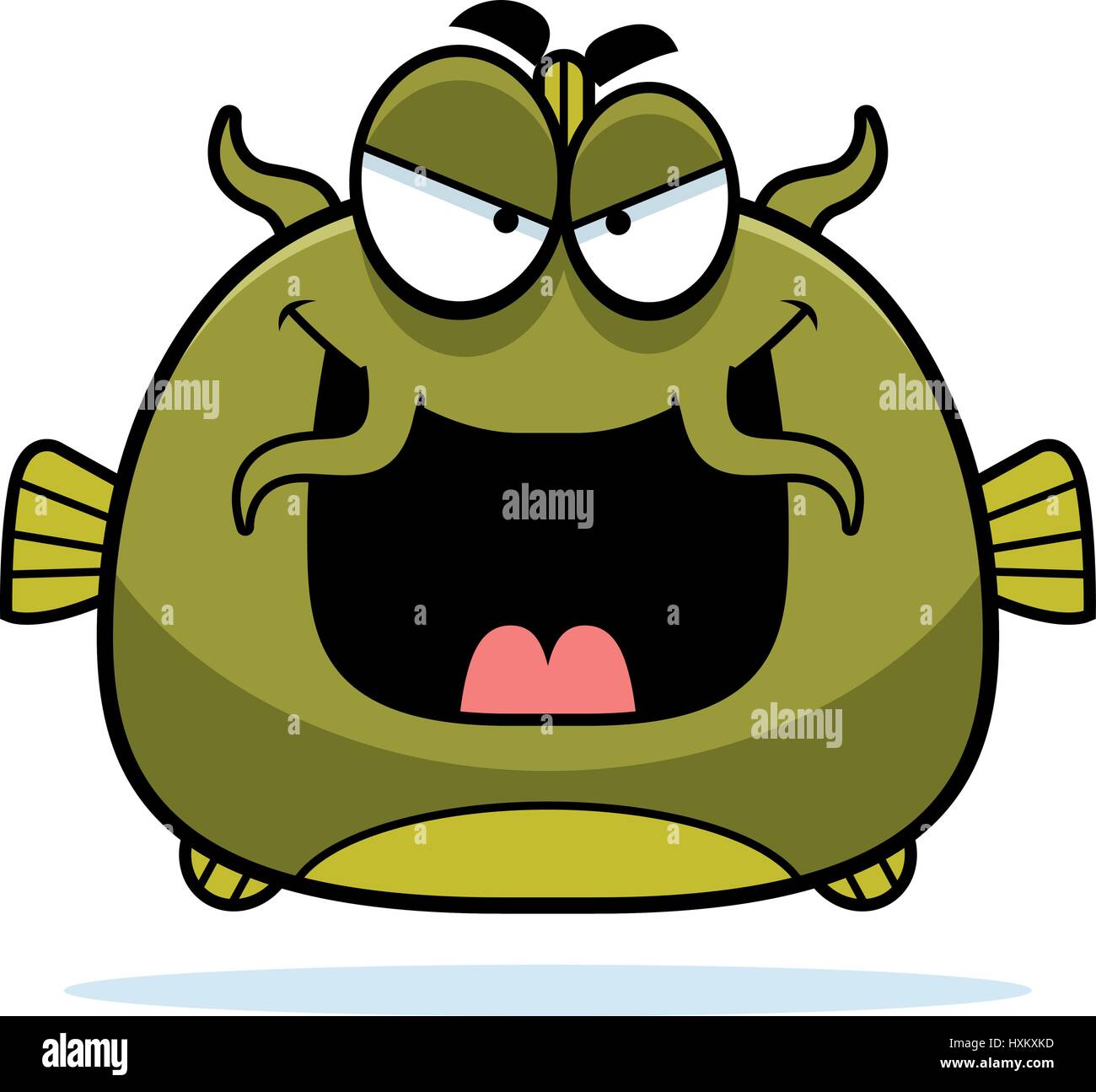 A cartoon illustration of an evil looking catfish Stock Vector Image ...