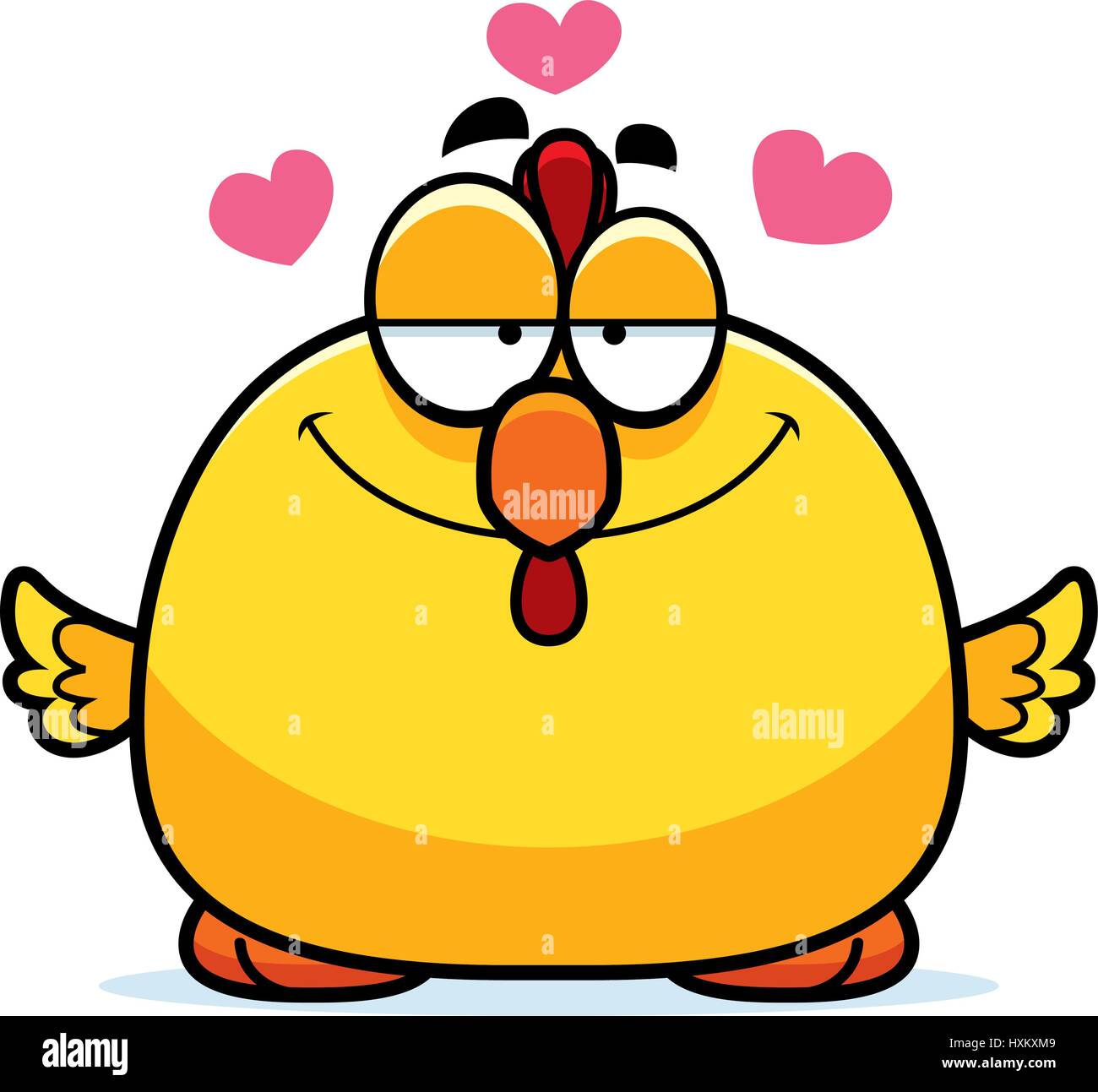 A cartoon illustration of a chicken in love Stock Vector Image & Art ...
