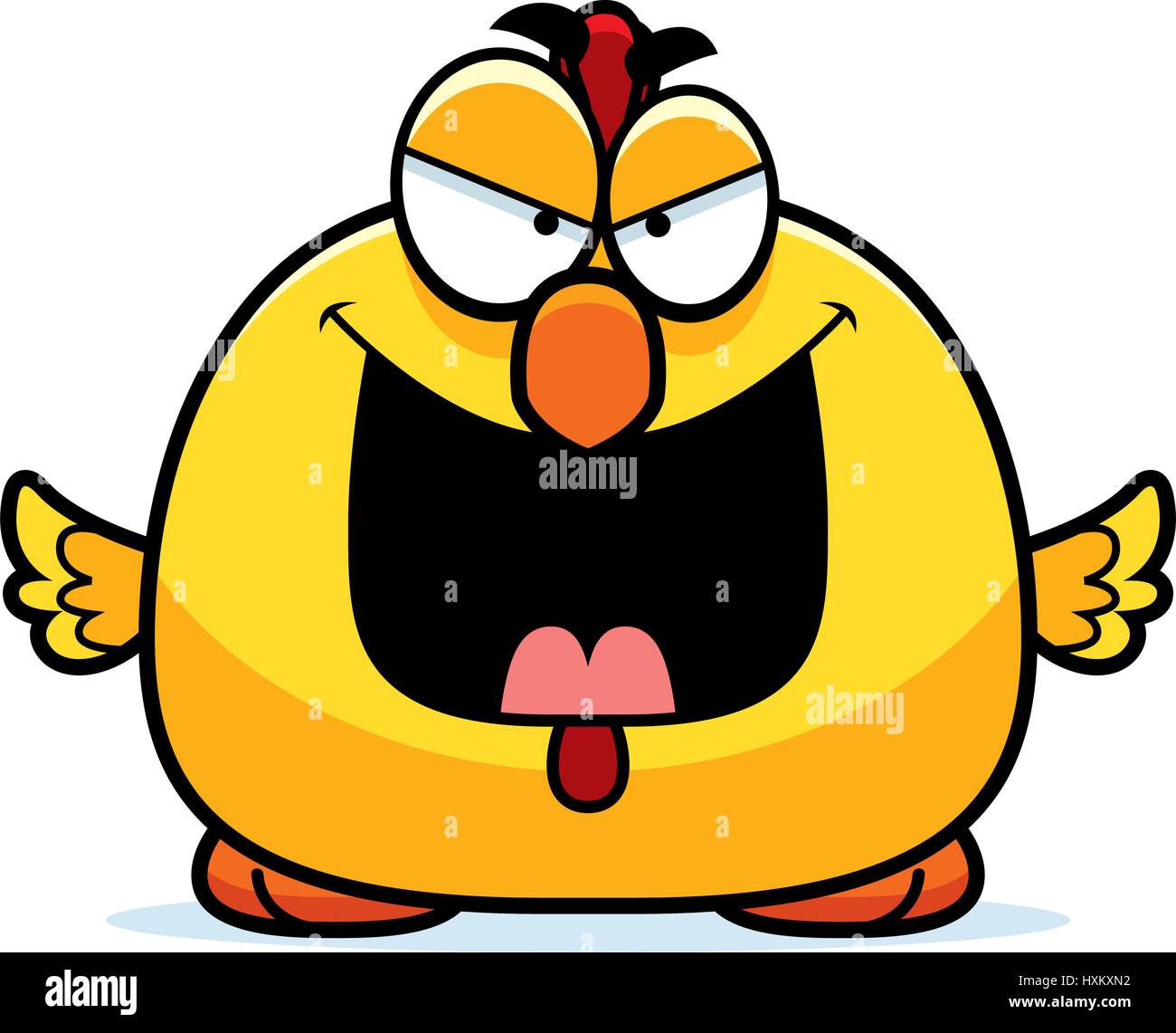 A cartoon illustration of an evil looking chicken Stock Vector Image ...