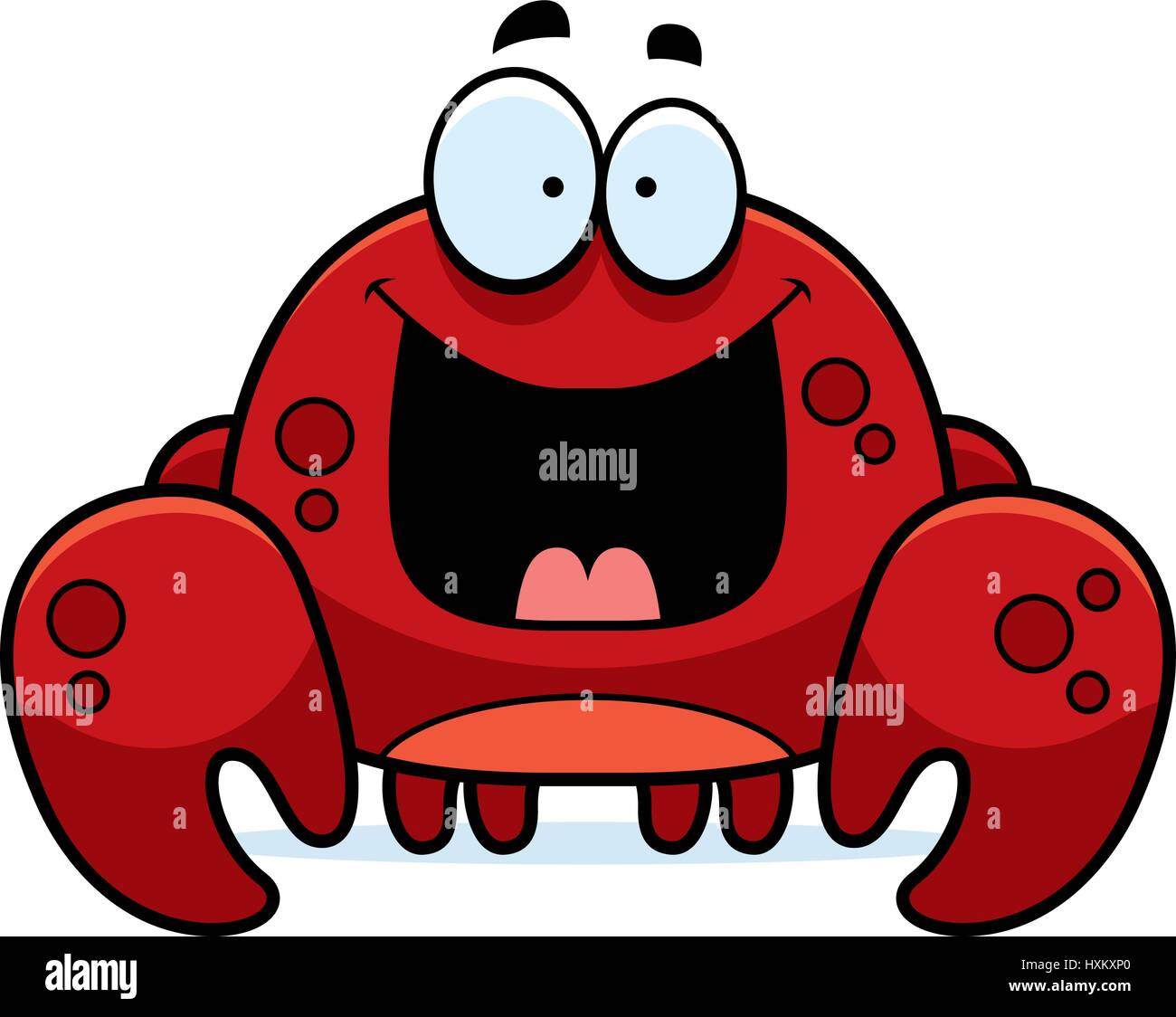 A cartoon illustration of a crab looking happy Stock Vector Image & Art ...
