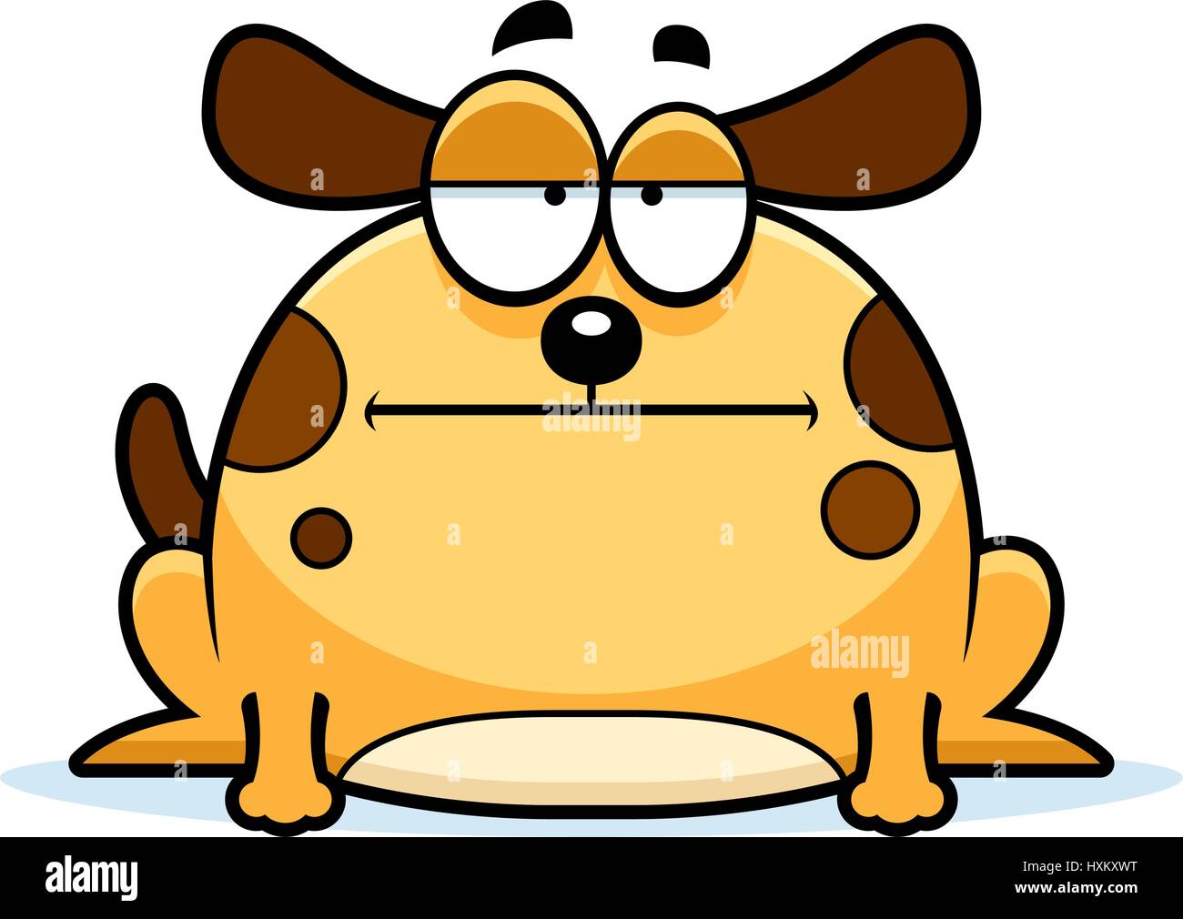 A cartoon illustration of a dog looking calm Stock Vector Image & Art ...