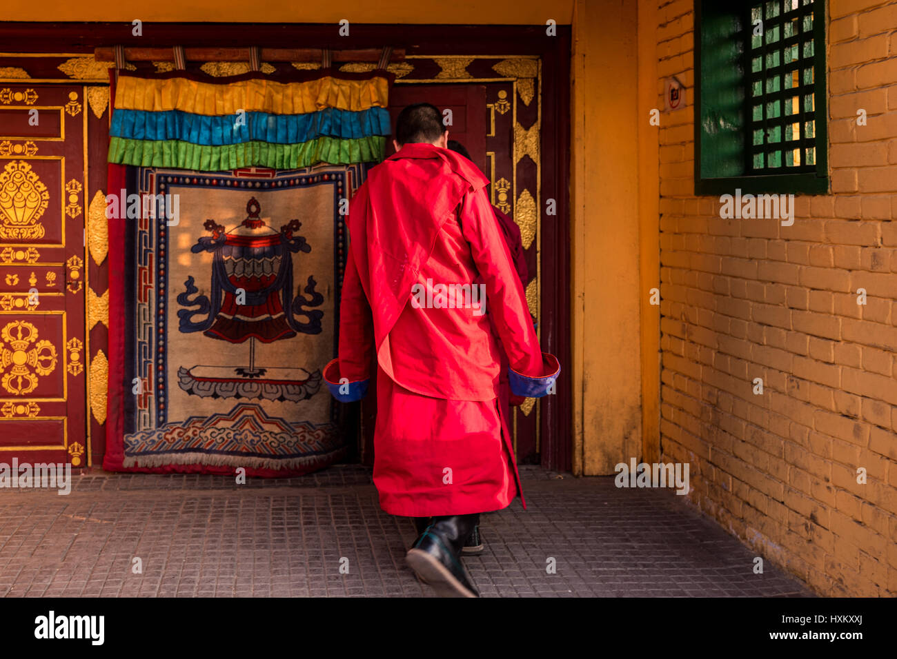 Morning chants and prayers at Buddhist Temple in Ulaanbaatar, Mongolia ...