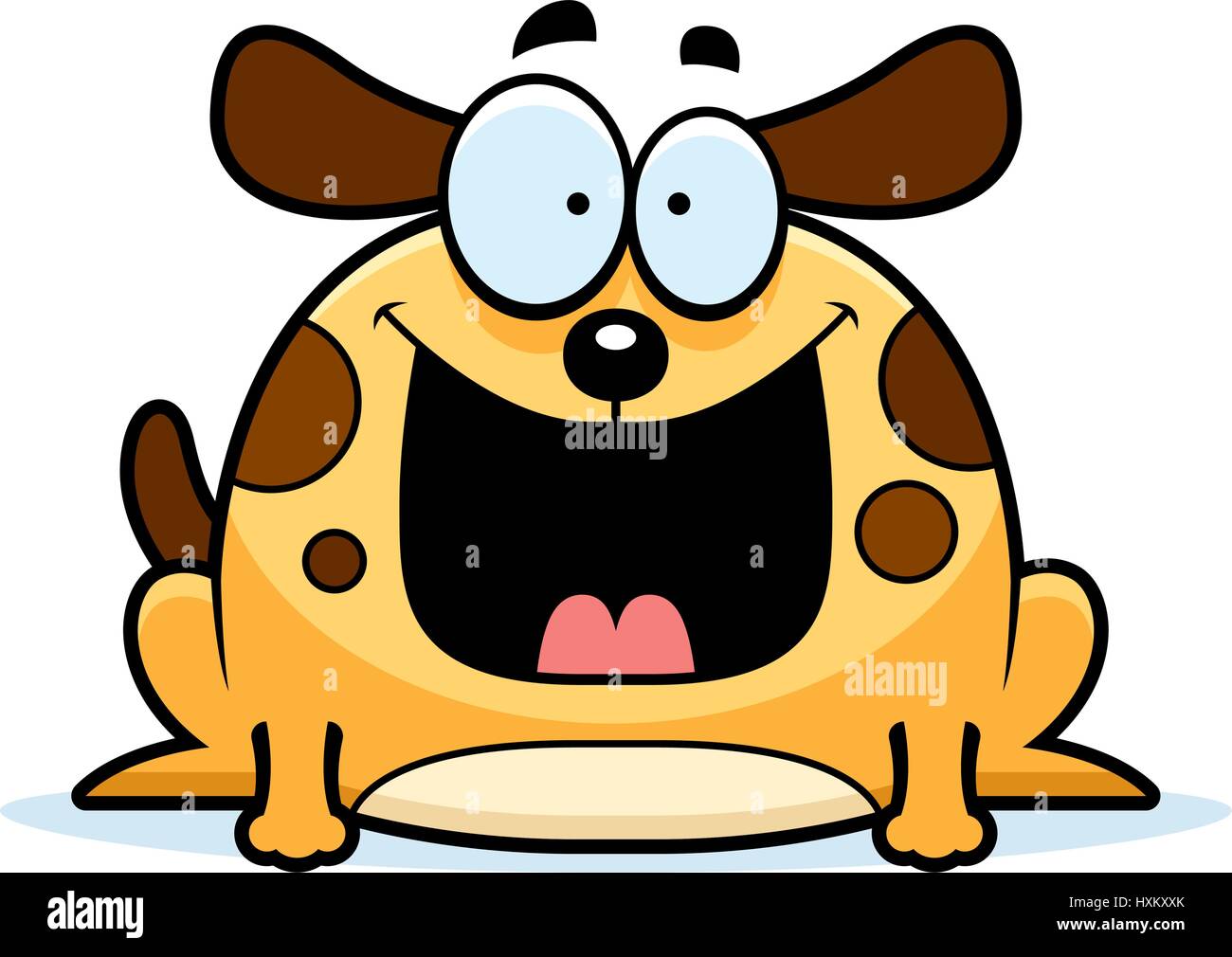 A cartoon illustration of a dog looking happy Stock Vector Image & Art ...