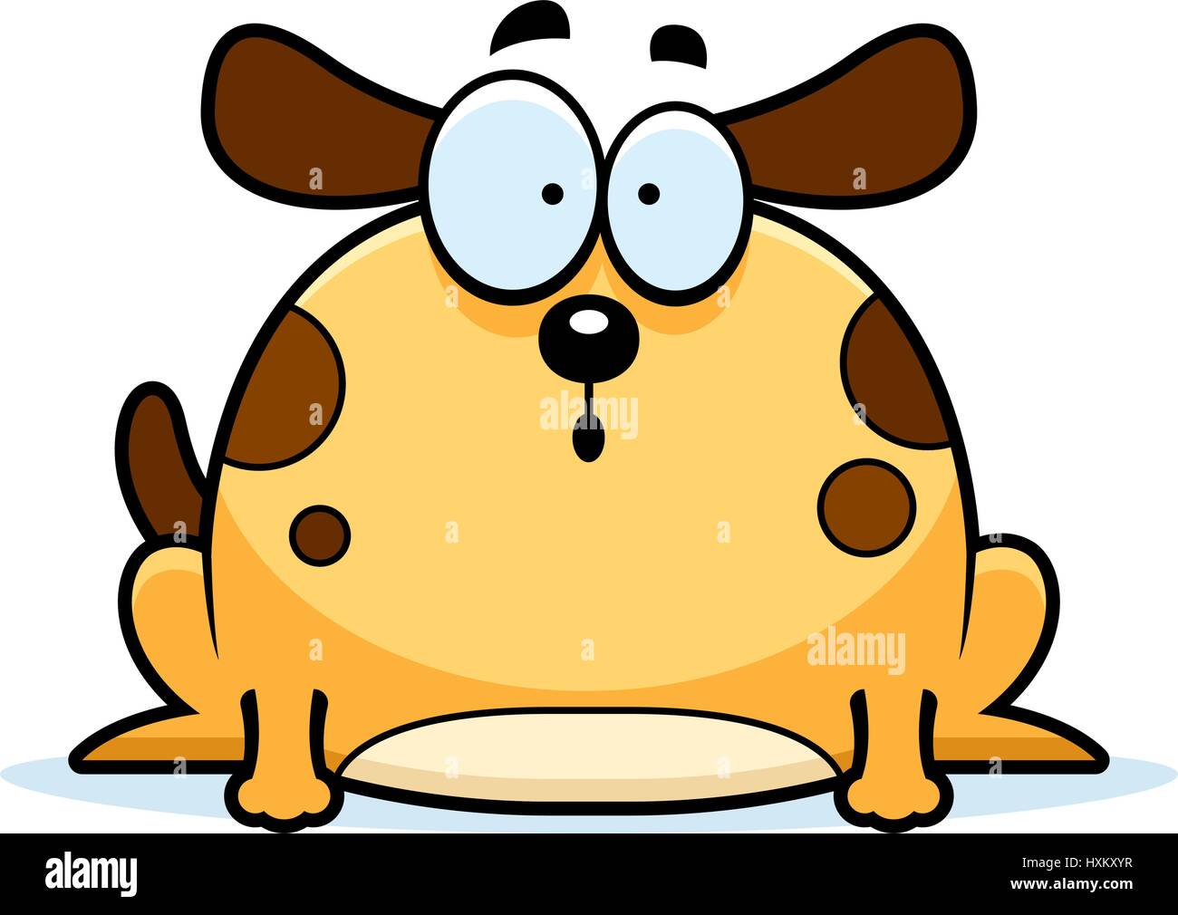A cartoon illustration of a dog looking surprised Stock Vector Image ...