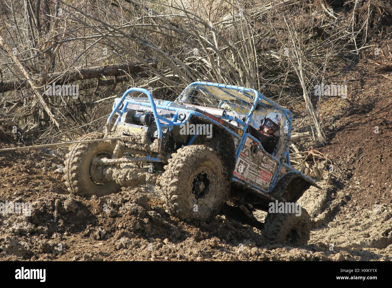 The off road race 4x4 drive vehiclesin Gravel pit in Radovljica in ...