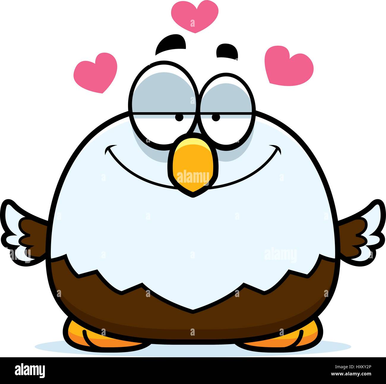 A cartoon illustration of a bald eagle in love Stock Vector Image & Art ...