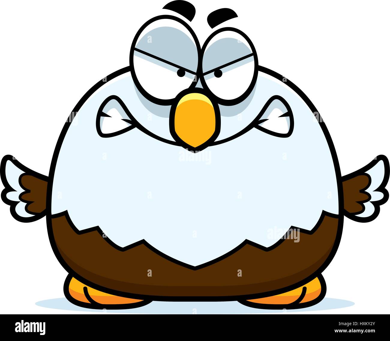 A cartoon illustration of a bald eagle looking angry Stock Vector Image ...