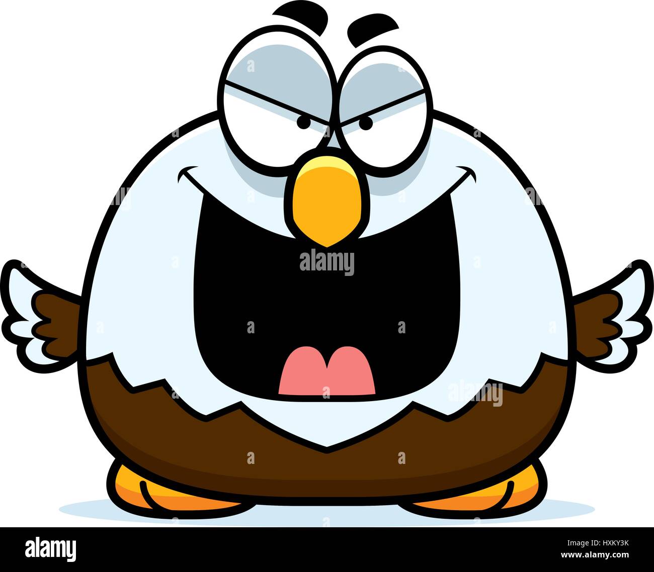 A cartoon illustration of an evil looking bald eagle Stock Vector Image ...