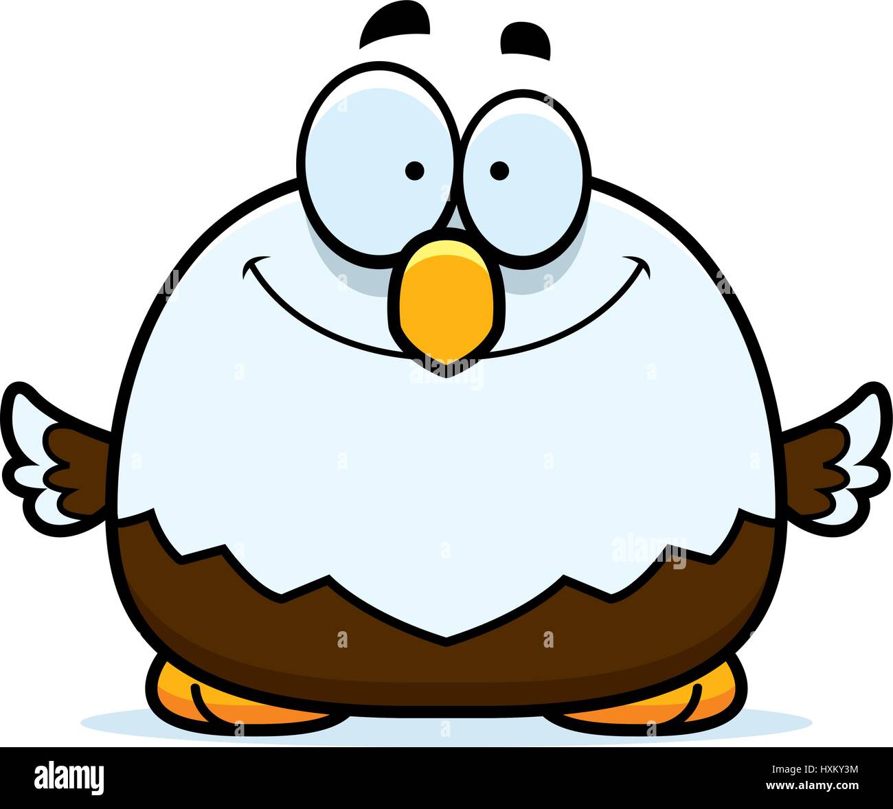 A cartoon illustration of a bald eagle smiling Stock Vector Image & Art ...