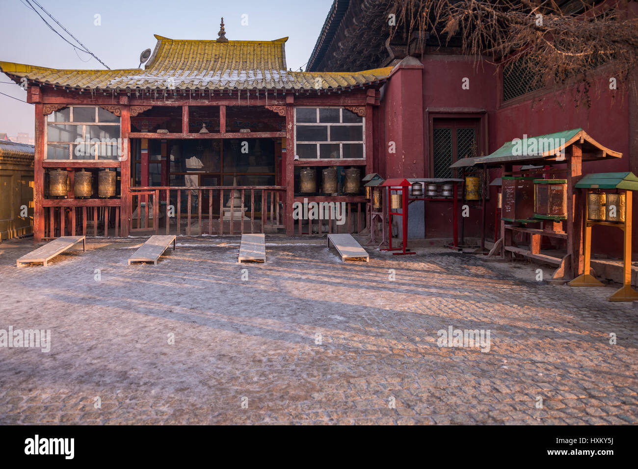 Morning chants and prayers at Buddhist Temple in Ulaanbaatar, Mongolia ...