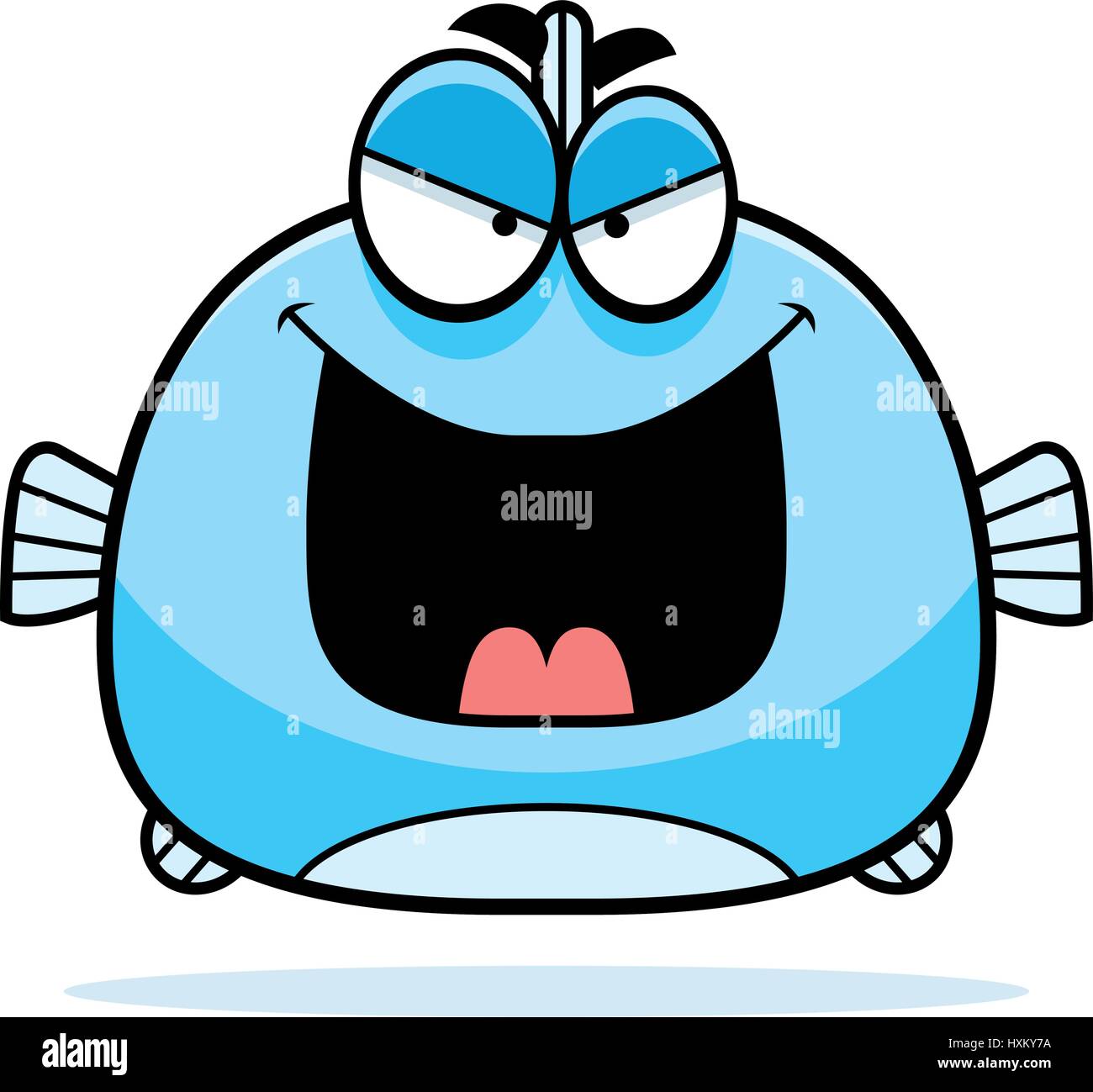 A cartoon illustration of an evil looking fish Stock Vector Image & Art ...