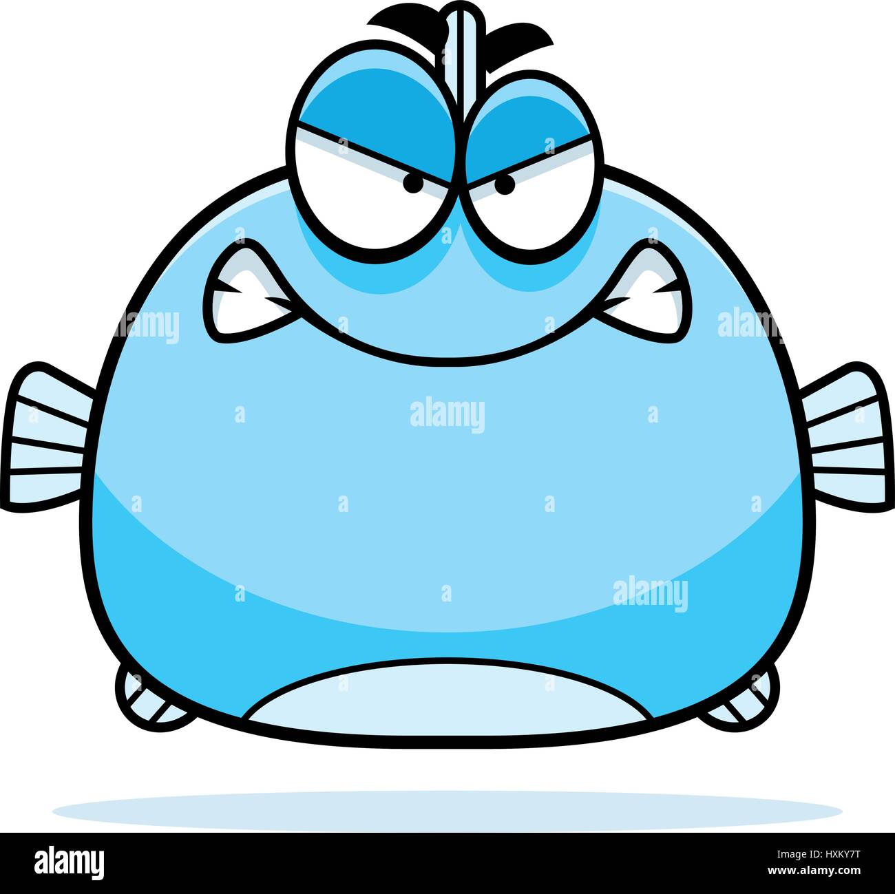 A cartoon illustration of a fish looking angry Stock Vector Image & Art ...