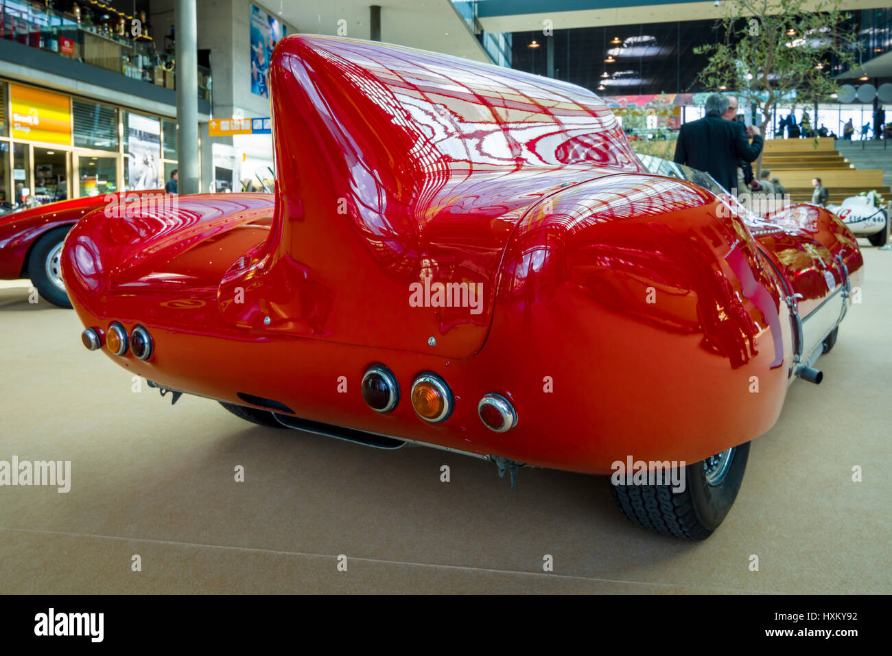 Sports racing car Lotus Eleven Stanguellini, 1957. Rear view. Europe's ...