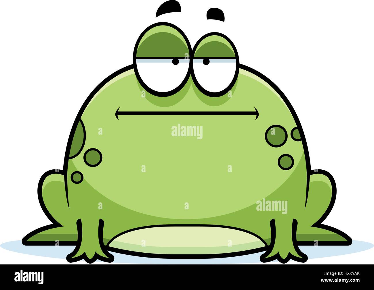 A cartoon illustration of a frog looking bored Stock Vector Image & Art ...