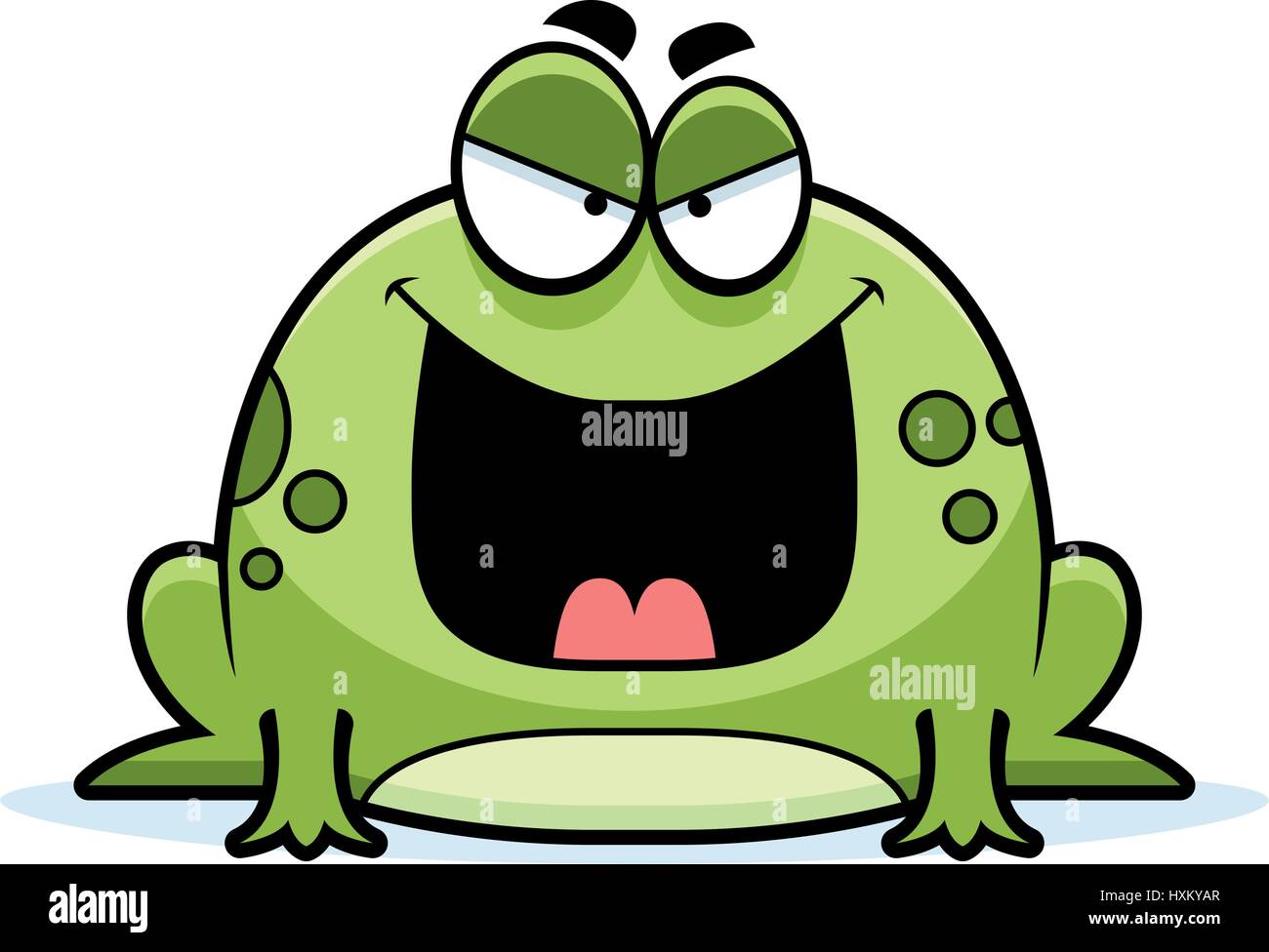 A cartoon illustration of an evil looking frog Stock Vector Image & Art ...
